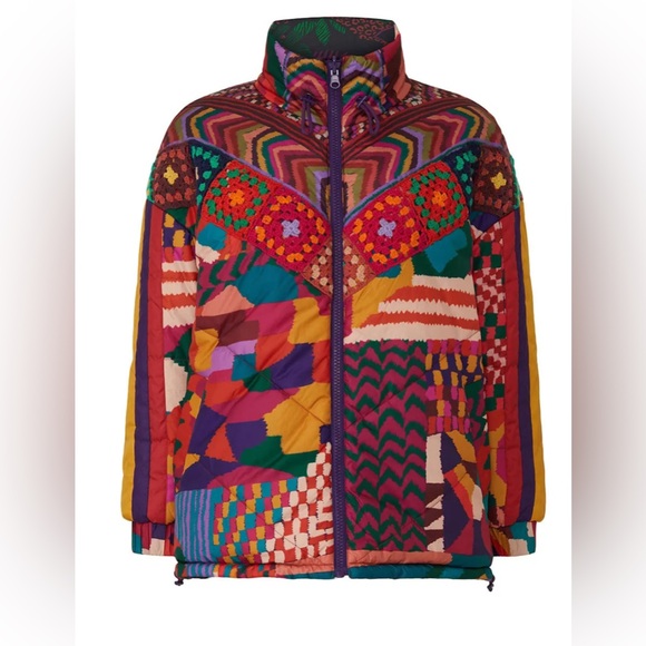 FARM Rio | Jackets & Coats | Farm Rio Puffer Jacket Reversible Colorful ...